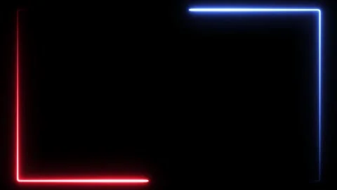 neon frame box rotating motion animation | Stock Video | Pond5