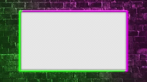Neon frame isolated by alpha channel. Se... | Stock Video | Pond5