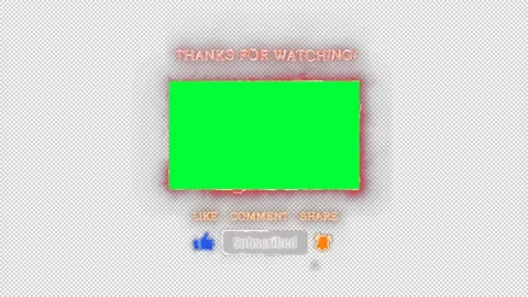 Neon futuristic pop up youtube end Scree... | Stock Video | Pond5