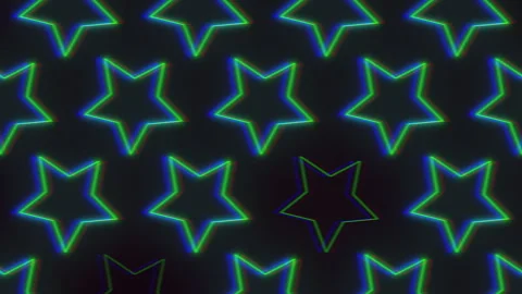 A Neon Glitch Stars On A Black Backgroun... | Stock Video | Pond5