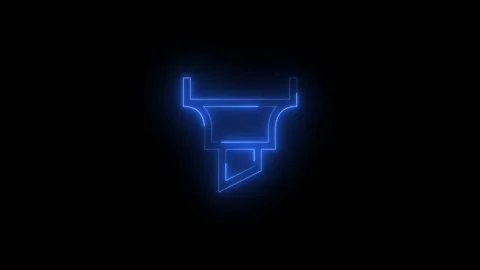 Neon glowing blue color highlight pen ic... | Stock Video | Pond5