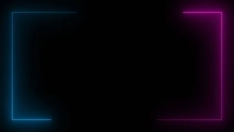 Neon glowing colorful frame. Animated bo... | Stock Video | Pond5