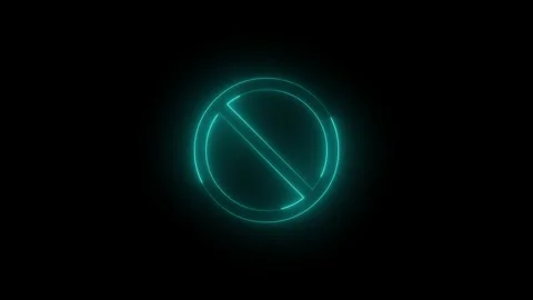 Neon glowing cyan backslash icon animati... | Stock Video | Pond5
