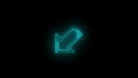 Neon glowing cyan color down left direct... | Stock Video | Pond5
