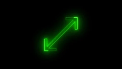 Neon glowing green color full screen arr... | Stock Video | Pond5