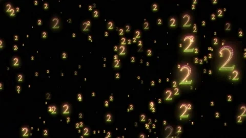Neon glowing number count particle anima... | Stock Video | Pond5