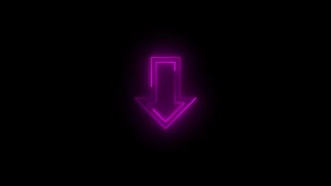 Neon glowing pink color down direction a... | Stock Video | Pond5