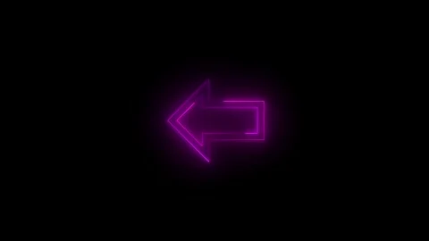 Neon glowing pink color left direction a... | Stock Video | Pond5