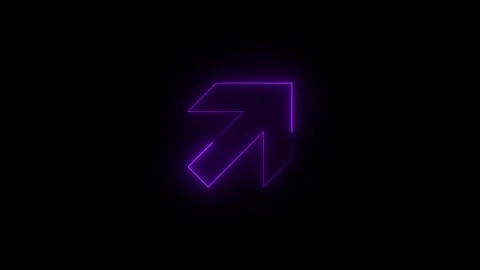 Neon glowing purple color bold up right ... | Stock Video | Pond5
