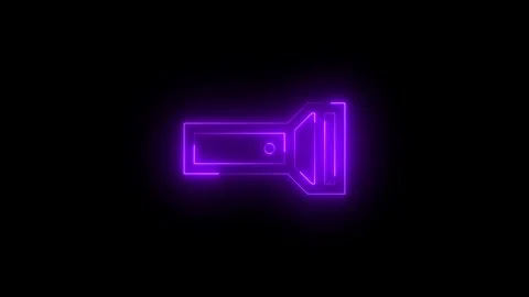 Neon glowing purple color torch light ic... | Stock Video | Pond5