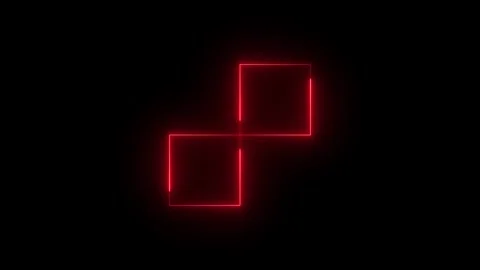 Neon glowing red checker board icon anim... | Stock Video | Pond5