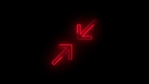 Neon glowing red color face to face arro... | Stock Video | Pond5