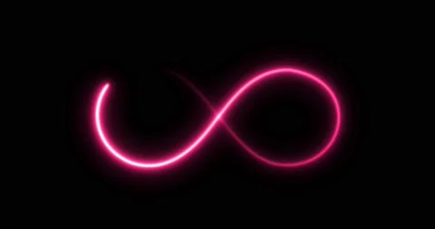 neon glowing sign of infinity symbol or ... | Stock Video | Pond5