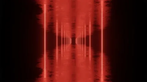 Neon glowing vertical red tubes on a con... | Stock Video | Pond5