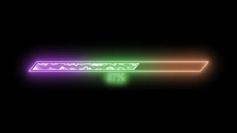 Neon Glowing Waiting Progress Bar Animat... | Stock Video | Pond5