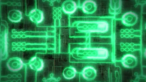Neon GREEN Technology Background Loop Ba... | Stock Video | Pond5