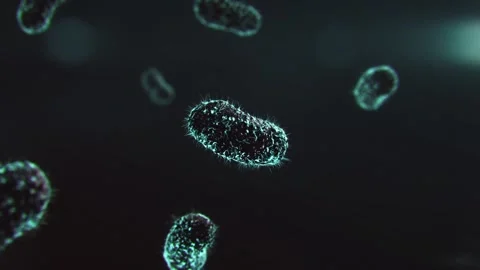 A neon green virus under a microscope in... | Stock Video | Pond5