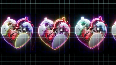 Neon Heart Beat Plus Ecg, Ekg, Animation... | Stock Video | Pond5
