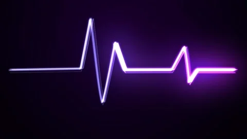 Neon Heartbeat Rate and Pulse Animation.... | Stock Video | Pond5