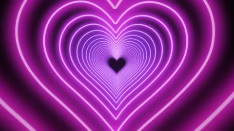 Neon hearts. Motion animation loop video... | Stock Video | Pond5