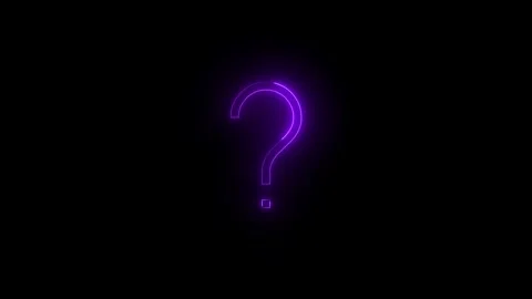 Neon help question mark icon purple glow... | Stock Video | Pond5