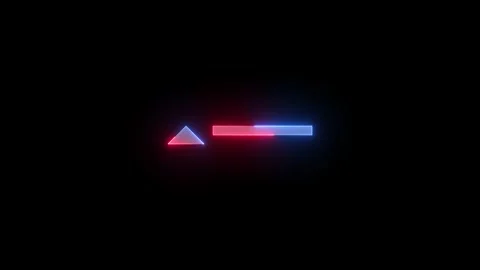 Neon hide bcc icon blue red color glowin... | Stock Video | Pond5