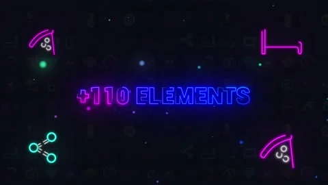 Neon Icons Essential Pack ~ After Effects Project #232486475