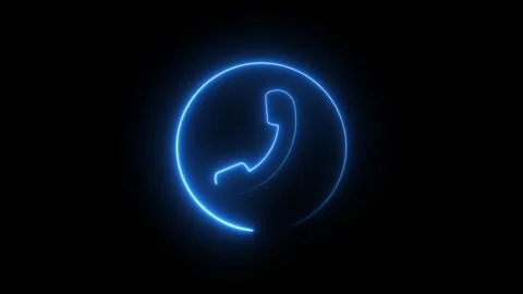 Neon Incoming call icon animation, call ... | Stock Video | Pond5