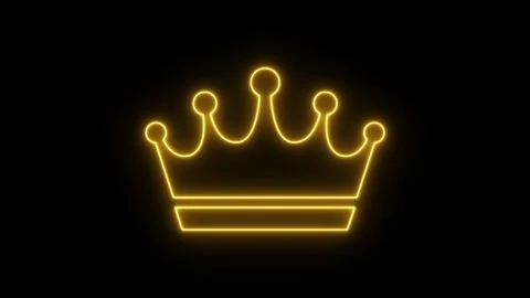 neon king queen crown animated king quee... | Stock Video | Pond5