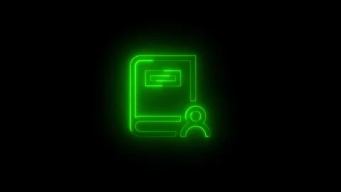 Neon lex icon glowing black background a... | Stock Video | Pond5