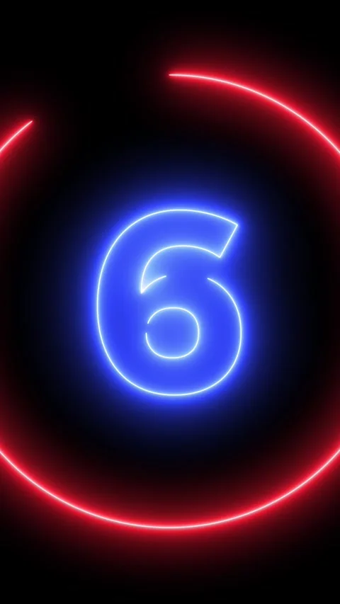 Neon Light 10 Seconds Countdown on black... | Stock Video | Pond5