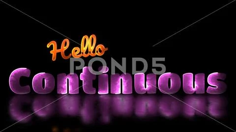 Neon light effect loop continuous text black background: Graphic #270062809