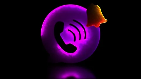 Neon light effect loop notification bell... | Stock Video | Pond5