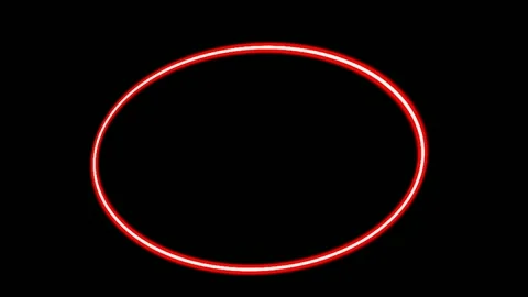 Neon light ellipse border frame animatio... | Stock Video | Pond5