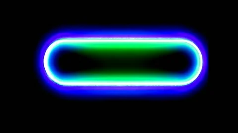 Neon light modern border tube shape anim... | Stock Video | Pond5