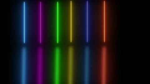 Neon lights glowing abstract columns ani... | Stock Video | Pond5