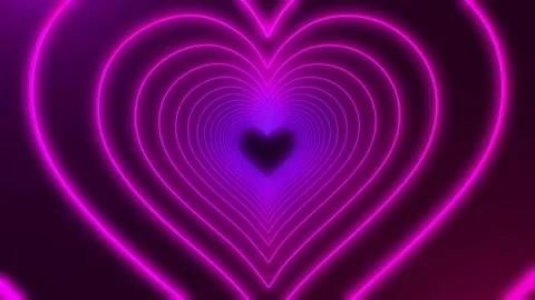 Neon Lights Heart Motion Background Neo... | Stock Video | Pond5