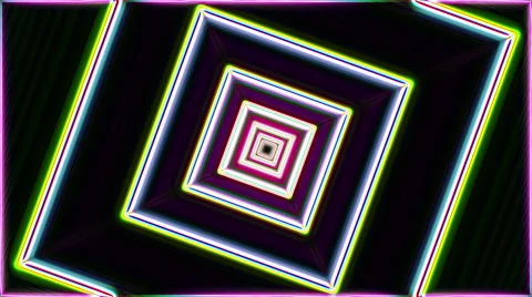 Neon lights tunnel background loop | Stock Video | Pond5