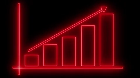 Neon Line and Bar Graph with Data Animat... | Stock Video | Pond5