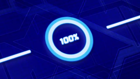 Neon loading animation with realistic pi... | Stock Video | Pond5