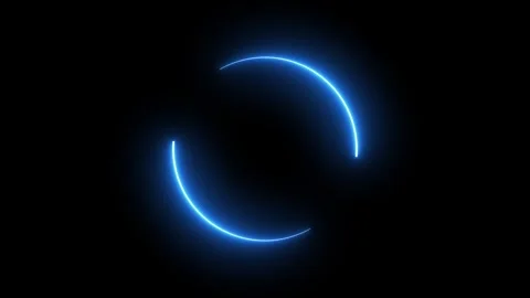 neon loading circle, animated rotating n... | Stock Video | Pond5