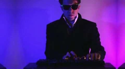 neon man hacker 80s typing type keyboard... | Stock Video | Pond5