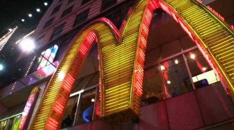 Neon McDonald's logo | Stock Video | Pond5