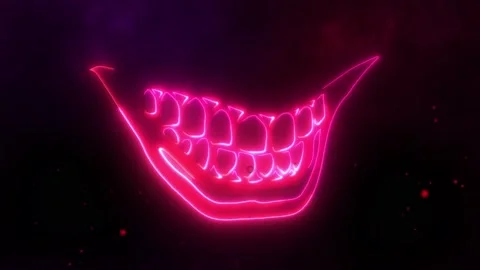 monster sharp teeth smile