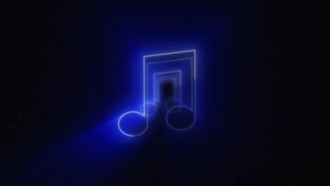 Neon Musical Notes Animation Background,... | Stock Video | Pond5