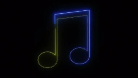 Neon Musical Notes Animation Background,... | Stock Video | Pond5