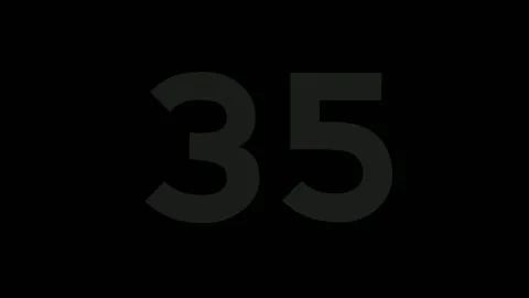 Neon number 35 thirty five sign symbol m... | Stock Video | Pond5