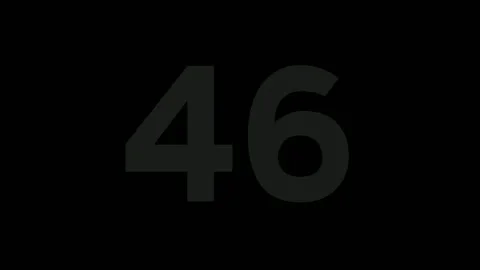 Neon number 46 forty six sign symbol mod... | Stock Video | Pond5