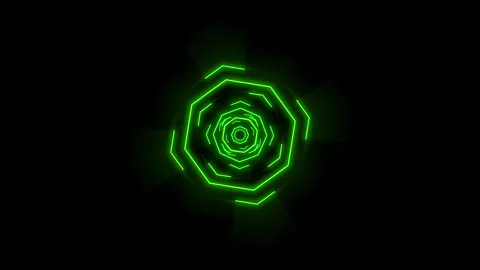 Neon Octagon Shape Vj Loop Animation | Stock Video | Pond5