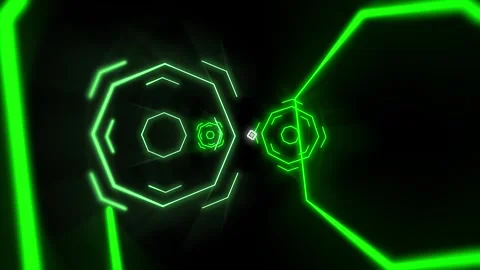 Neon Octagon Shapes Club Visuals Animati... | Stock Video | Pond5